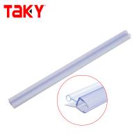 China Frameless PVC Shower Door Bottom Seal Strip 10mm Transparent for sale