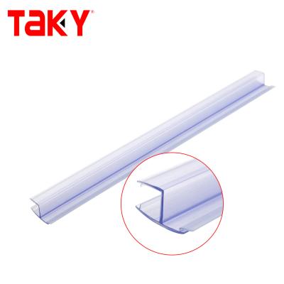 China T Type PVC Shower Door Seal Strip 6-12mm Transparent Waterproof for sale