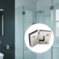 China Shower Door 135 Degree Square Glass Screen Hinge Self Closing Hinge for sale