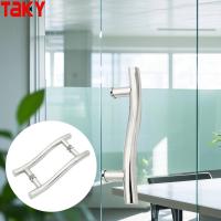 China Stainless Steel Round Tube S type Interior Sliding Glass Door Pull Handle for sale