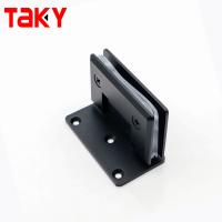 China Easy Installation Matte Black Shower Door Square 90 Degree Stainless Steel Shower Hinge for sale