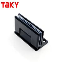 China Easy Installation Matte Black Shower Door Square 90 Degree Stainless Steel Shower Hinge for sale