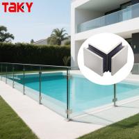 China Stainless Steel Polished Glass Door Brackets 90 Degree Door Square Fixed Clamp for sale