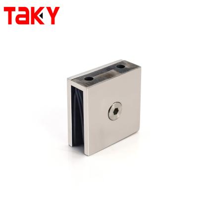 China Square Shower Glass Door Clamp Bathroom Wall to Glass Mount Clamp for sale