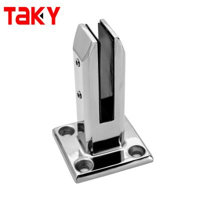 China Stainless Steel Glass Spigots Stairs Railing Pool Balcony Fence Floor Glass Mounting Brackets for sale