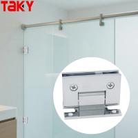 China Supplier 90 Degree Wall Mounting Framed 8-12mm Glass Shower Door h Plate Hinge for sale