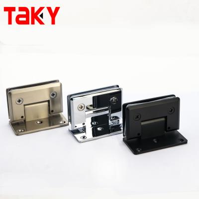 China Hot Sales Wall to Glass Hinge Stainless Steel Shower Hinge Frameless Pivot Glass Shower Glass Doors Hinge for sale