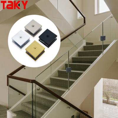China Square 0 Degree Fitting Glass to Glass Door Hinge Corner Glass Door Clamp for sale