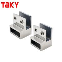 China F Shape Wall Mount Bathroom Shower Screen Hardware Connector Clamp for sale