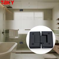 China 180 Degree 8-12mm Bathroom Door Pivot Glass to Glass Hinges for sale