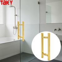 China H Shape Stainless Steel Main Door Handles Long Golden Door Pull Handle for sale