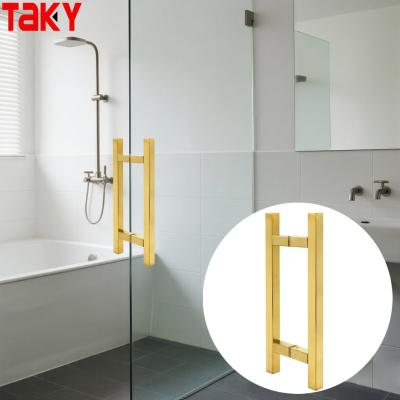 China H Shape Stainless Steel Main Door Handles Long Golden Door Pull Handle for sale