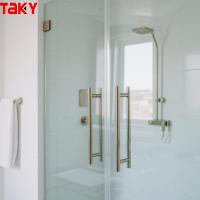 China SSS Stainless Steel Bathroom Long Double Sided Glass Door Pull Handle for sale