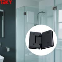 China Bathroom Chrome 135 Degree Shower Glass Door Pivot Clamp Hinge for sale