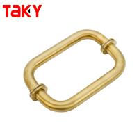 China SS304 Stainless Steel Shower Glass Door Handle with 203*203*19*1.0mm Size and Polished/Brushed Nickel/Black Finish for sale