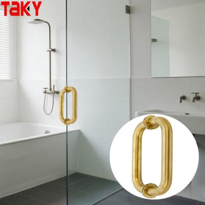 China Hot Sales Glass Sliding Door Handle Stainless Steel 304 Shower Gold Door Handle for sale