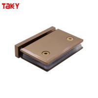 China Stainless Steel 90 Degree Glass to Wall Fixing Clip Glass Clamp Hinge for sale