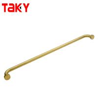 China New Style Gold Towel Bar Single Sided Stainless Steel Shower Glass Door Handle for sale