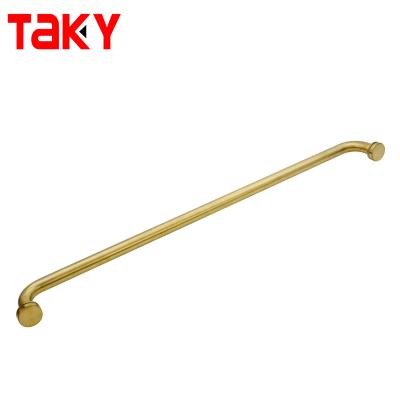 China New Style Gold Towel Bar Single Sided Stainless Steel Shower Glass Door Handle for sale