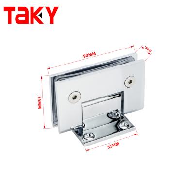 China SSS 304 Shower Room Short Plate Door Hinges Double Action Full Size Shower Hinge Wall to Glass Door Hinge for sale