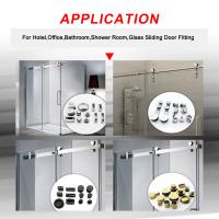 China Frameless Stainless Steel Sliding Shower Hardware Glass Sliding Door Shower Hardware for sale