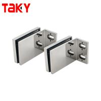 China Modern Design Stainless Steel Wall to Glass Corner Clamp Brackets Glass Door Clamps Shower Glass Door Hinge for sale