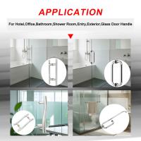 China Round Shaped Long Main Door Handle Rose Mirror Pull Handle Shower Door Handles for sale