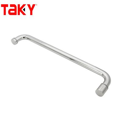 China Europe Style Stainless Steel Shower Glass Door towel bar Single Sided Push Handle for sale