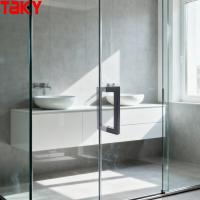 China Modern Black Stainless Steel 304 Glass Door Handle Sliding Shower Door Handle for sale