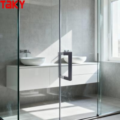 China Modern Black Stainless Steel 304 Glass Door Handle Sliding Shower Door Handle for sale