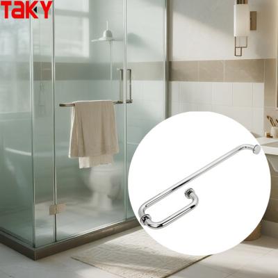 China 304 Stainless Steel Sliding Door Handle G Type Shower Door Pulls Handle Towel bar Glass Door Handle for sale