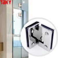 China Stainless Steel Glass Door Hinge Home Office Glass to Glass Hinge Shower Door Pivot Hinges for sale