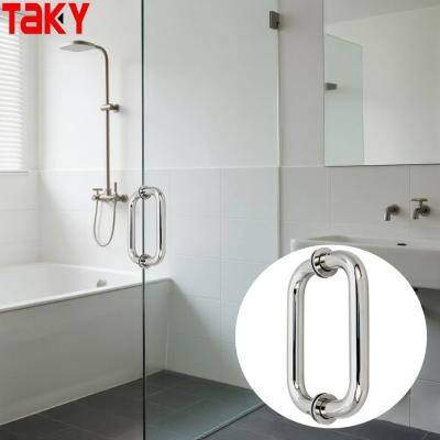 China O Type Stainless Steel Glass Door Handle Glass Pull Handle for Shower Cabin for sale