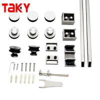 China Door Hanging Sliding Door Kit Stainless Steel Shower Glass Sliding Door System for sale