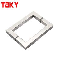 China OEM/ODM Stainless Steel Shower Door Handle Back to Back square Tube Glass Door Handle for sale