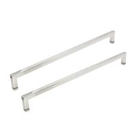 China Stainless Steel Silver Square Shower Door Pull Handle Towel bar Sliding Glass Door Handle for sale