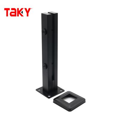 China Stainless Steel Adjustable Mounted Stainless Glass Handrail Bracket Stair Handrail Frameless Glass Bracket Clamp for sale