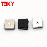 China Easy Installation square Bracket Clamp to Glass Clamp d Shape Black Flat Back Glass Clamp Hinge for sale