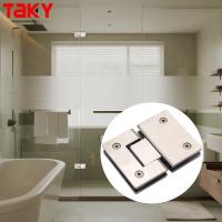 China Stainless Steel 304 180 Degree Glass Shower Hinge for 8-12mm Glass Door Hinges for sale