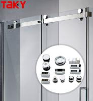 China Manufactured Stainless Steel Shower Door Sliding Rollers Glass Sliding Bathroom Door Hardware for sale