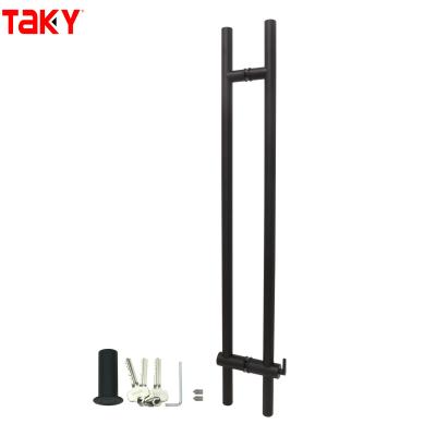 China Modern Style Stainless Steel H Type Locking Glass Door Handle for Shower and Home Use for sale