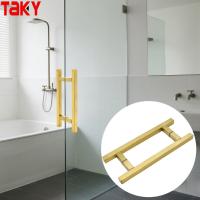 China Gold Modern Long Pull Handle Glass Door Commercial Gate Door Handles Puxador Porta De Vidro for sale