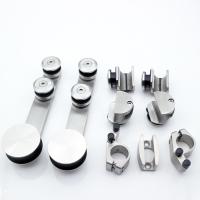 China Stainless Steel Shower Sliding Door Hanging Wheel Accessories Bathroom Glass Door Hardware Kit for sale