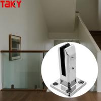 China Stainless Steel 316 Frameless Glass Railing Clamp for 8-12mm Glass Thickness for sale