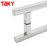 China Modern Customized Size Color Anti Rust 304 Stainless Steel Glass Bathroom Door Handles for sale