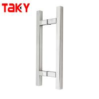China Modern Customized Size Color Anti Rust 304 Stainless Steel Glass Bathroom Door Handles for sale