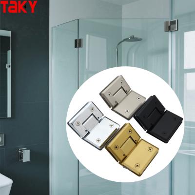 China Modern 5 mm Thickness Matte Black Stainless Steel 135 Degree Shower Room Hinge for 8-12mm Glass for sale