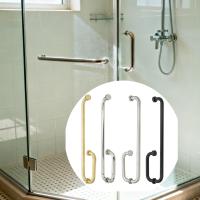 China Polished Finish SS304 Modern Design Shower Glass Door Handle and Glass Door Pull Handle for sale