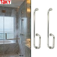 China OEM Stainless Steel Glass Door Handle Surface Mounted Shower Door Handle for sale