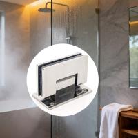 China Chrome Finish 90 Degree Angle Wall to Glass Hinge for 8-12mm Shower Door for sale